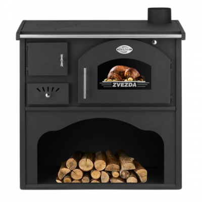 ᐉ Wood cooker stove with cast iron top Balkan Energy 4020 Cappuccino 7.9kW – Top Prices ...